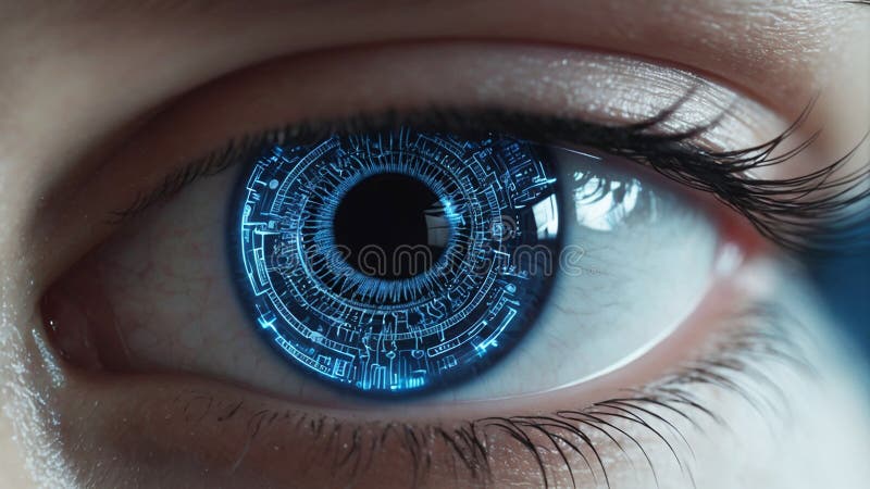 Digital eye stock illustration. Illustration of business - 308138791