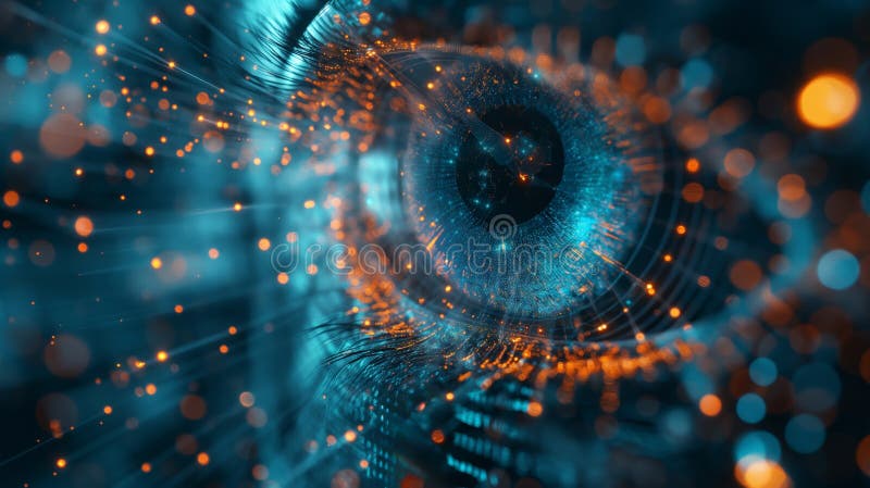 Digital Eye Concept in Cybersecurity Surveillance Stock Image - Image ...