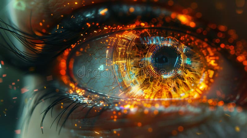 Digital Eye Concept with Futuristic Visual Effects Stock Photo - Image ...