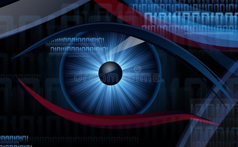 Digital Eye with Dark Background Stock Vector - Illustration of ...