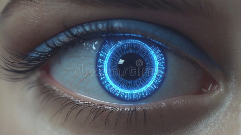 Digital eye stock illustration. Illustration of digital - 308138772