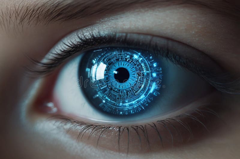 Digital eye stock illustration. Illustration of engineering - 308138827