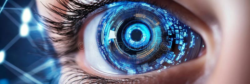 Digital Eye of the Future Futuristic Technology Human Eye Cybernetic ...
