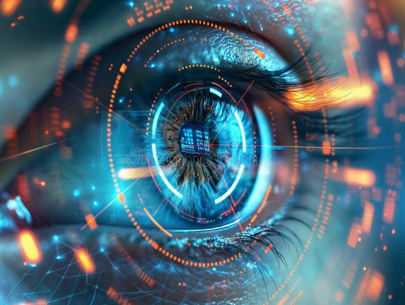 Digital Eye Technology Concept Stock Photo - Image of biometrics ...