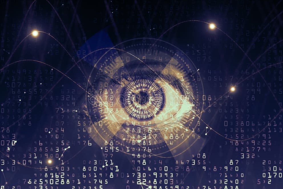 Digital eye wallpaper stock illustration. Illustration of blue - 104112832