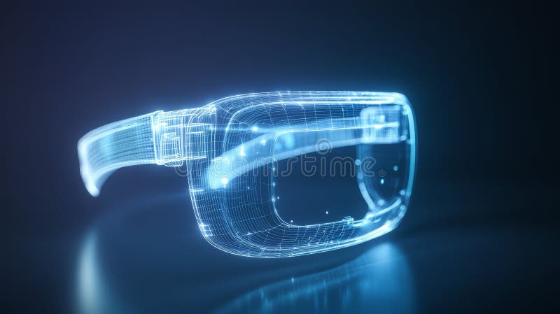 Futuristic Wireframe Glasses Digital Eyewear Technology Innovation ...
