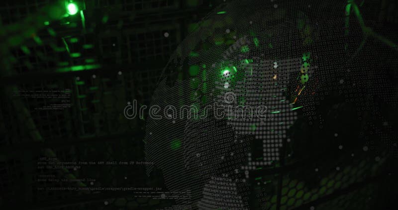Digital Face Composed of Binary Code with Green Data Processing Image Stock Illustration ...