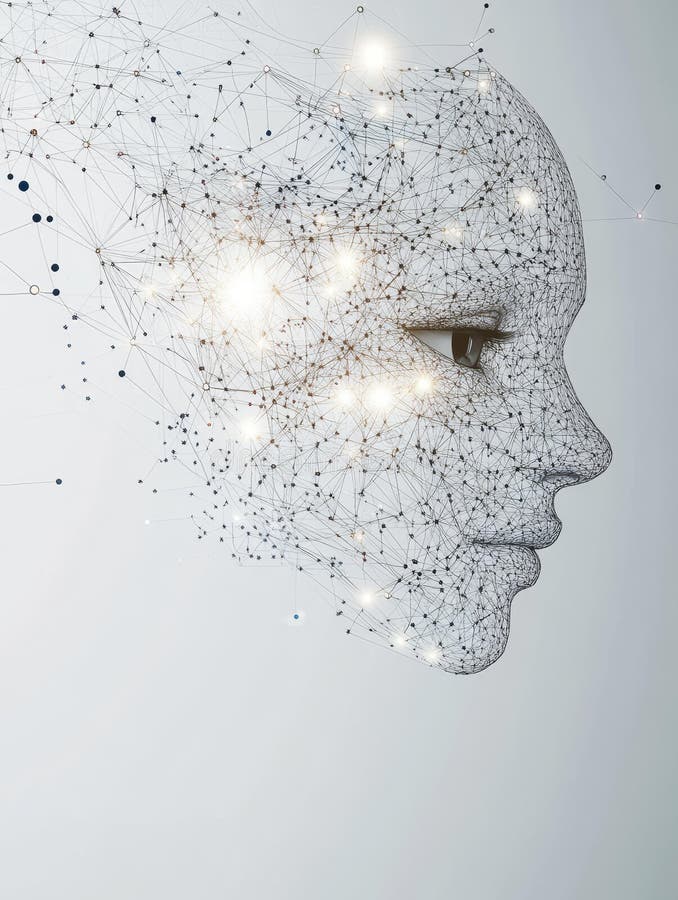 Digital Face Connection Network Technology Future Innovation Human ...