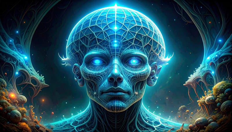 Digital Face Grid without Facial Features Symbolizing AI. AI Themed ...