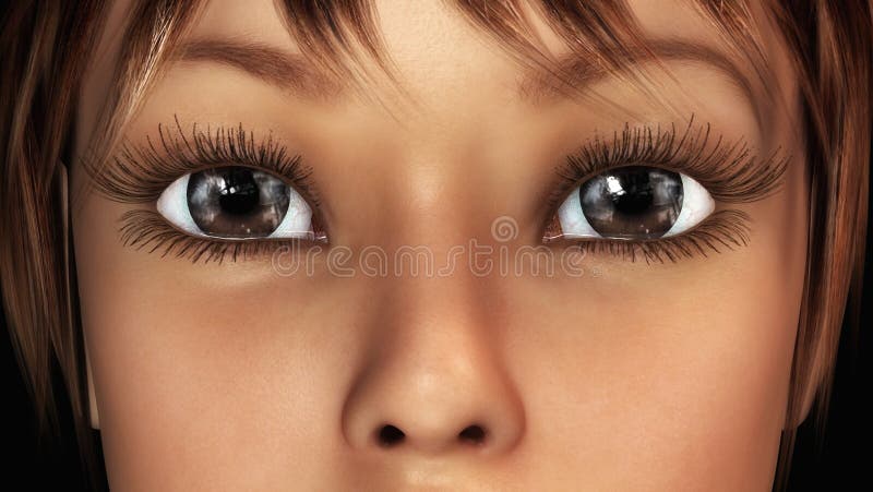 Digital Face stock illustration. Illustration of render - 34446161