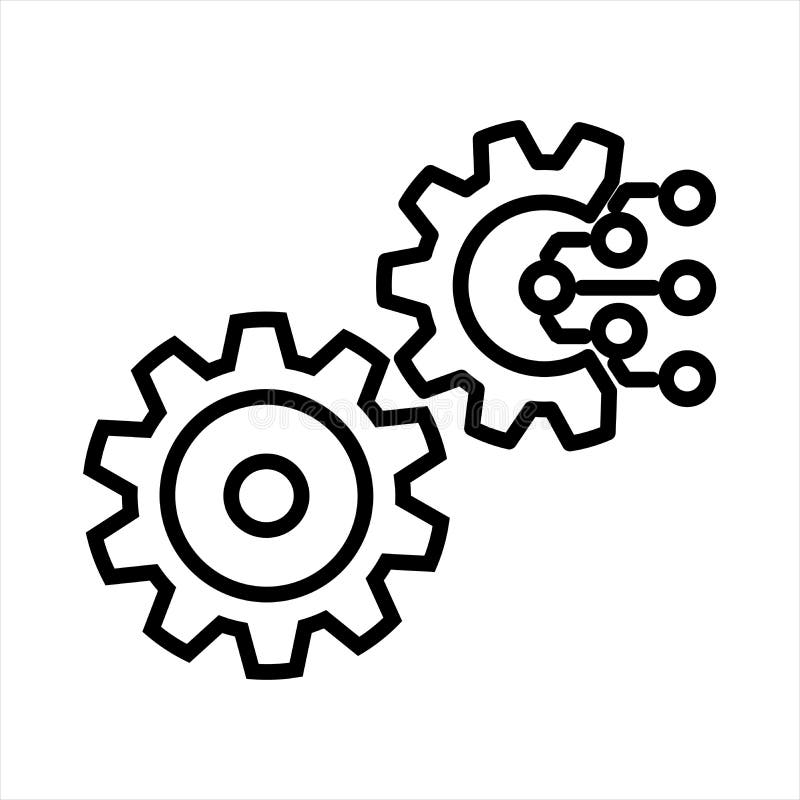 Technology Icon. Gear and Electronic. Stock Vector - Illustration of ... Technology Icon. Gear and Electronic. Stock Vector - Illustration of ...