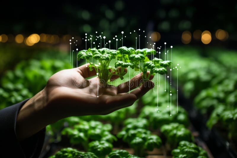 Digital Farming Technology Network in Agriculture, Advanced Farm ...