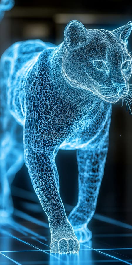 Digital Feline Holographic Cat Projection, Future of Technology ...