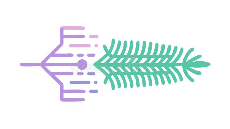Digital Fern, Bio-Technology, Natural Data, Vector Design Generative AI ...