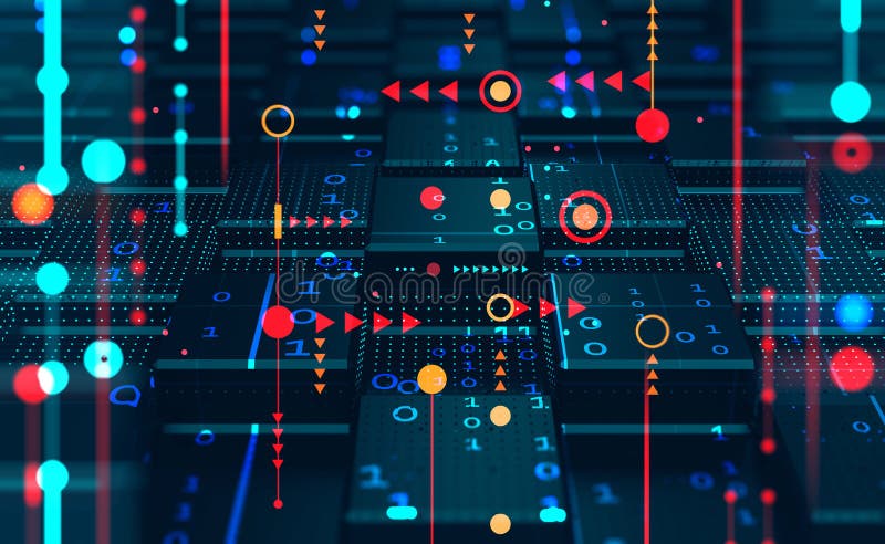 Futuristic CPU. Database, Data Center Stock Illustration - Illustration ... Futuristic CPU. Database, Data Center Stock Illustration - Illustration ...