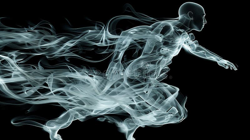 A Digital Figure in Motion Symbolizes Consciousness Transfer and ...