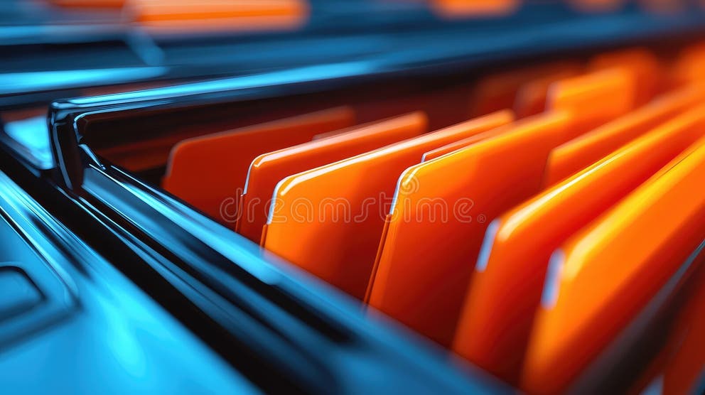 Digital File Folders, Open and Closed Stock Illustration - Illustration ...