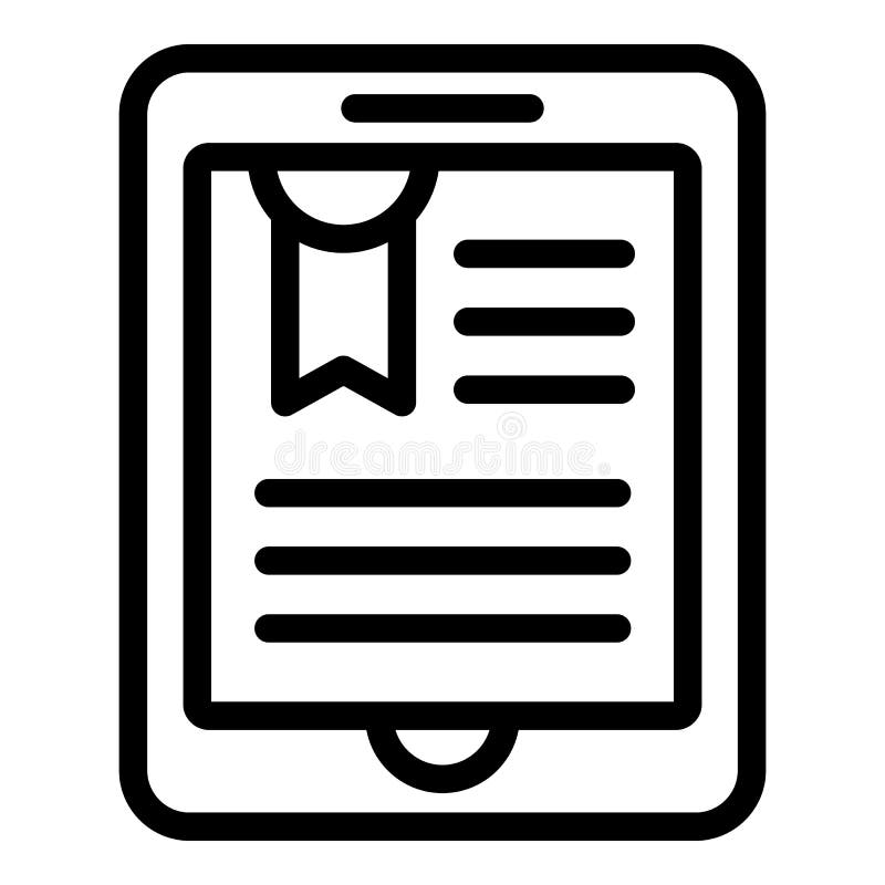 Digital File Icon, Outline Style Stock Vector - Illustration of ...