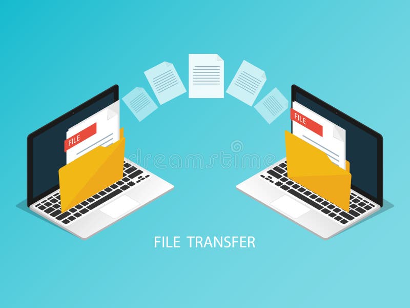 Digital File Protection Flat Vector Stock Vector - Illustration of ...