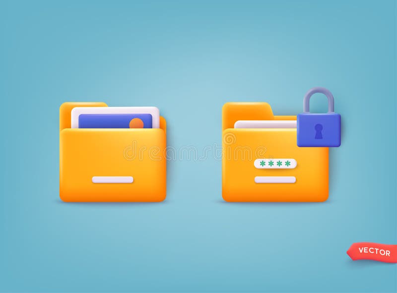 Digital File Organization Service or App with Data Transfering. 3D Web ...