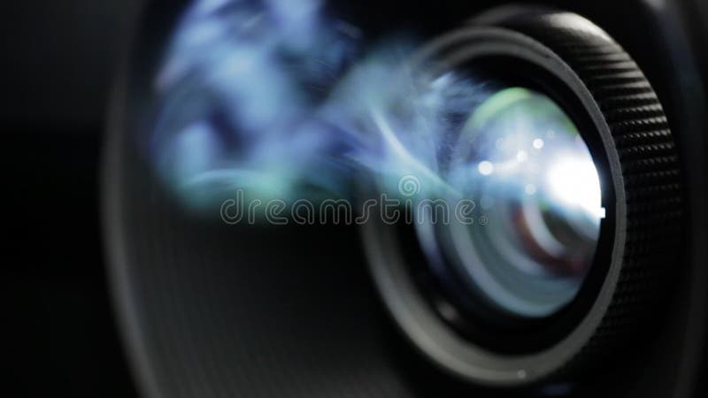 Digital Film Projector Lens in Action Stock Video - Video of front ...