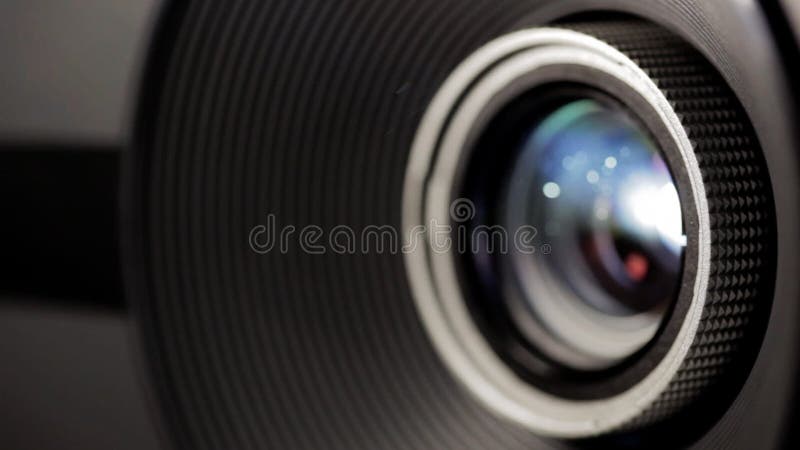 Digital Film Projector Lens in Action Stock Video - Video of front ...