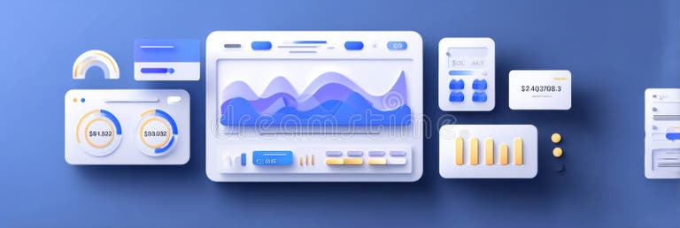 Digital Finance Dashboard in Modern Style with Clear Visuals and Ample ...