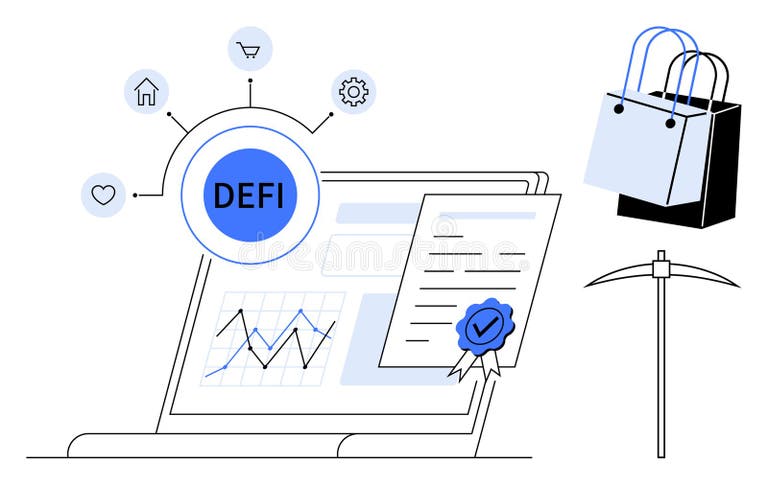 Digital Finance Ecosystem DeFi, Shopping, Data Analytics, and ...