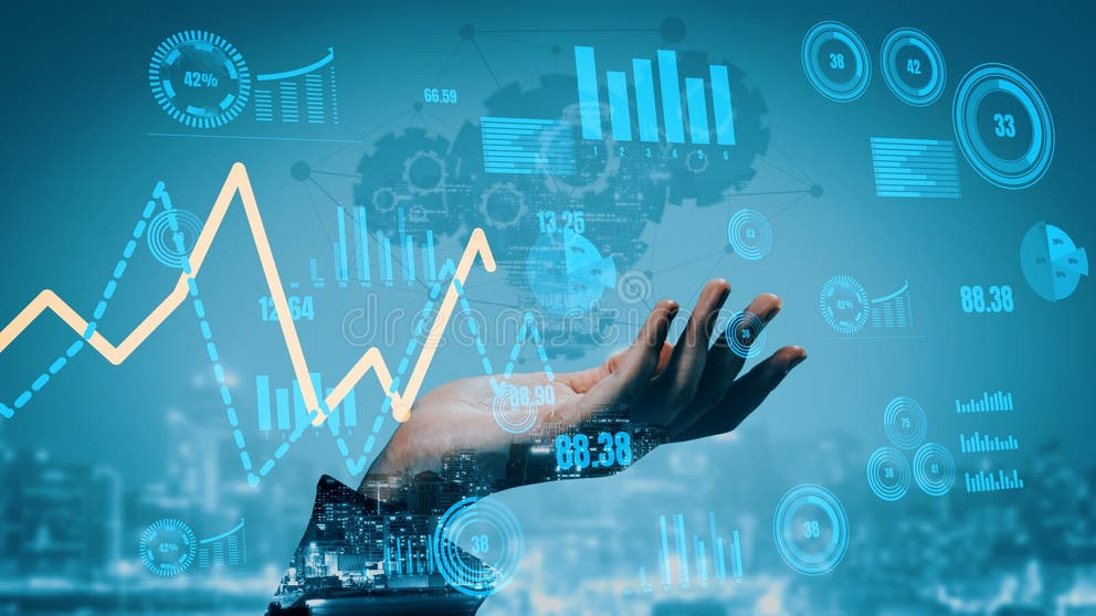 Digital Financial Analysis with Hand Gesture Overlaid on Graphs and ...