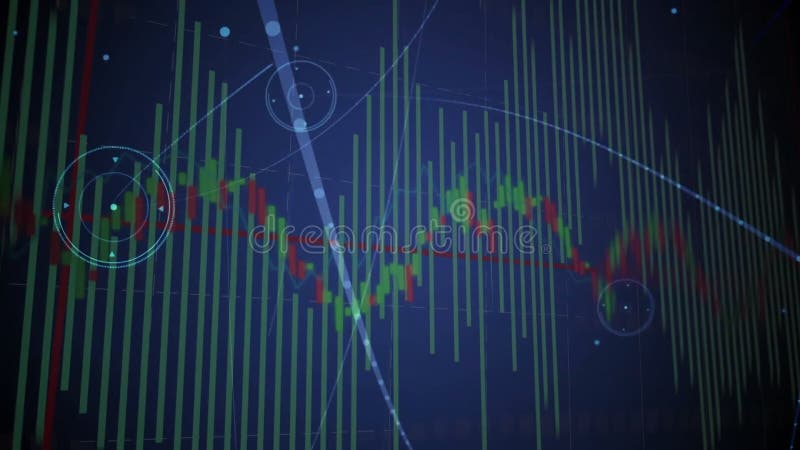 Digital Financial Chart Displaying Fluctuating Data on Dashboard ...