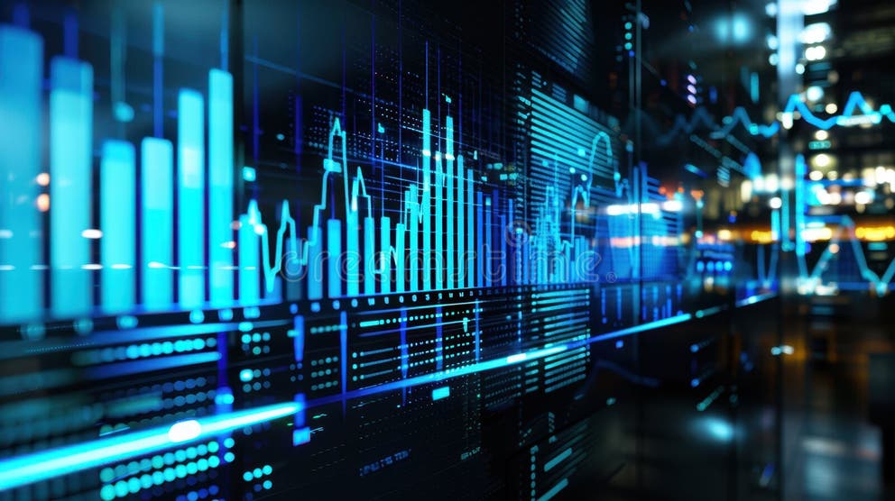 Digital Financial Data Analysis.AI Generated Image Stock Image - Image ...