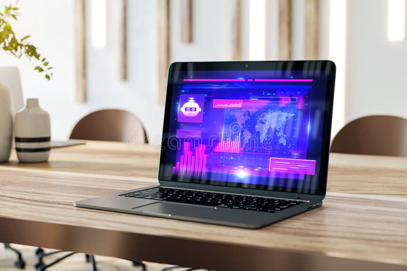 Data interface cyborg stock illustration. Illustration of gaming ...