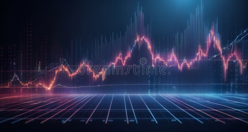 Digital Financial Data Visualization Stock Illustration - Illustration ...