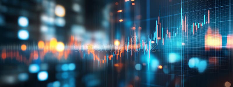 Digital Financial Data Visualization of Fluctuating Stock Market Trends ...