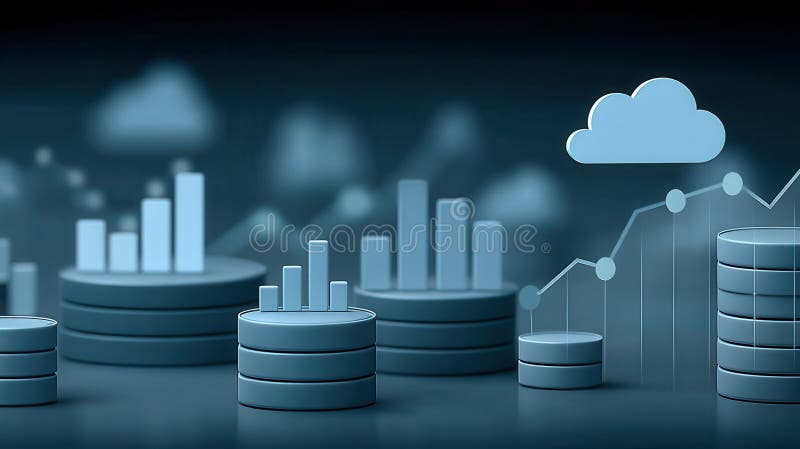 Digital Financial Growth and Data Analysis with Charts and Cloud ...