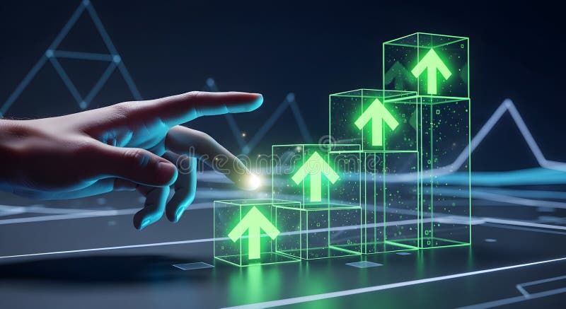 Digital Financial Growth and Technology Sucess Stock Illustration ...