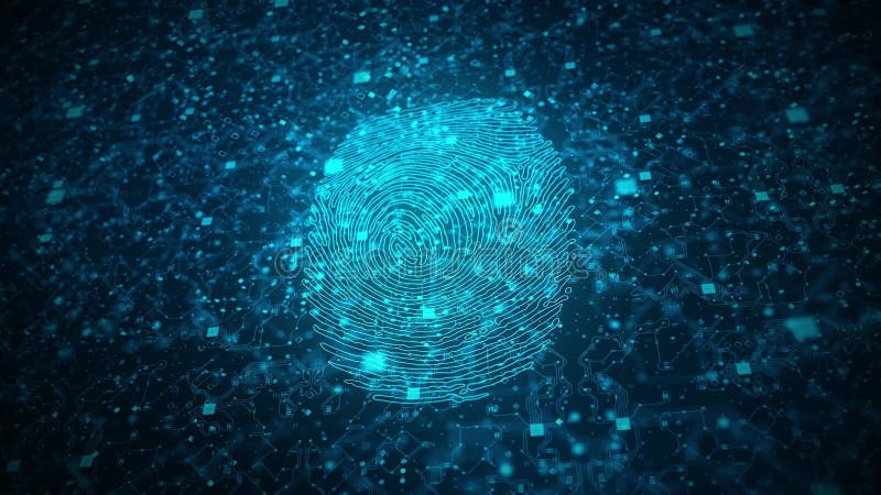 Digital Fingerprint Artificial Intelligence Network Connection 02 4K Stock Video - Video of ...