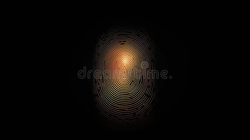 Digital Fingerprint Graphic with Vibrant Colors and Clear Copy Space ...
