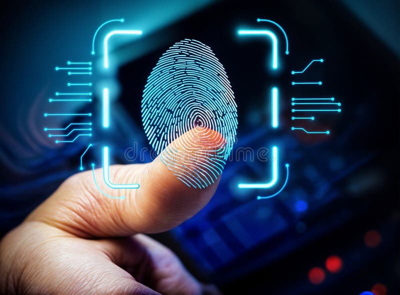 Digital Fingerprint Identity Verification Security Blocking Generative ...