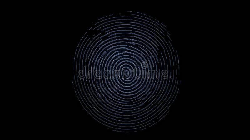 Digital Fingerprint Graphic Featuring Circular Patterns and Ample Copy ...
