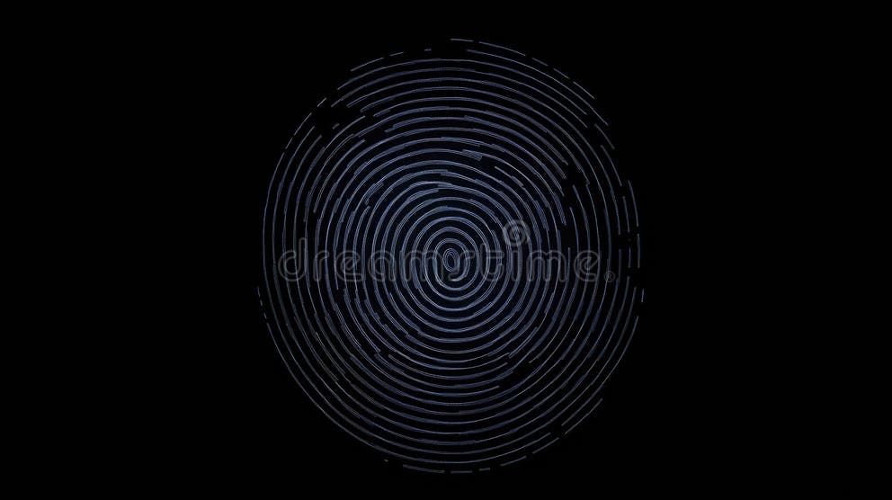 Digital Fingerprint Graphic Featuring Circular Patterns and Ample Copy ...
