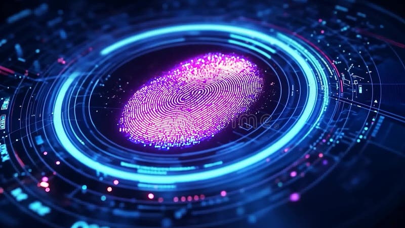 Digital Fingerprint Identification System. Stock Video - Video of ...