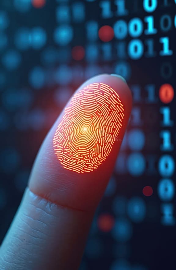 Digital Fingerprint Identification System on Human Finger. Biometrics ...