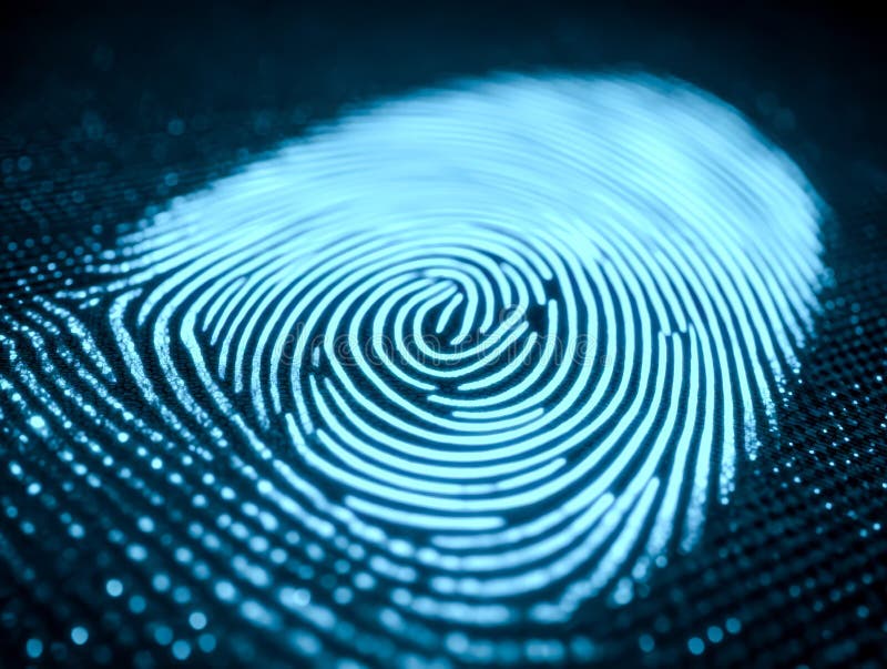 Digital Fingerprint Representing Biometric Security and Identity ...