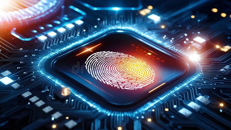 Digital Fingerprint Scanner Scan Biometric Identity Access Password ...