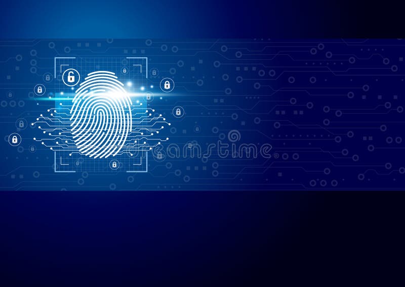 Fingerprint Scanner Concept. Digital and Cyber Security, Biometric ...