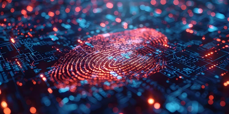 Digital Fingerprint Scanning with Glowing Lights for Identification and ...