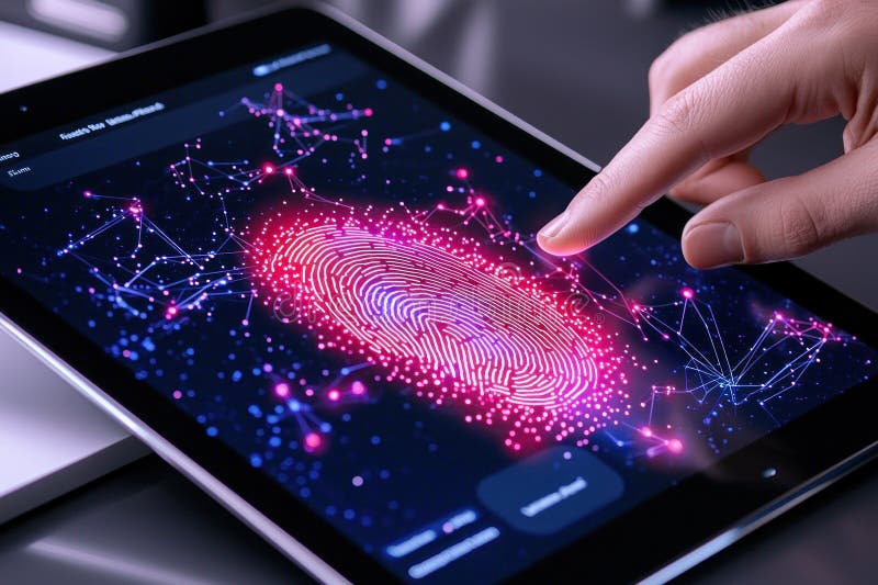Digital Fingerprint Scanning on Tablet Showcases Advanced Technology ...