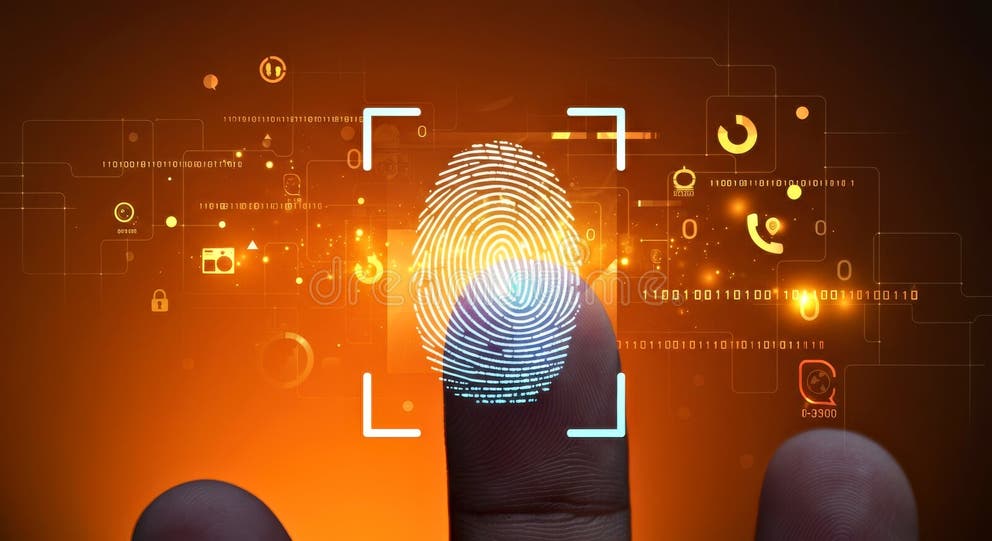 Digital Fingerprint Technology: Advanced Biometric Security and Identification Solutions Stock ...