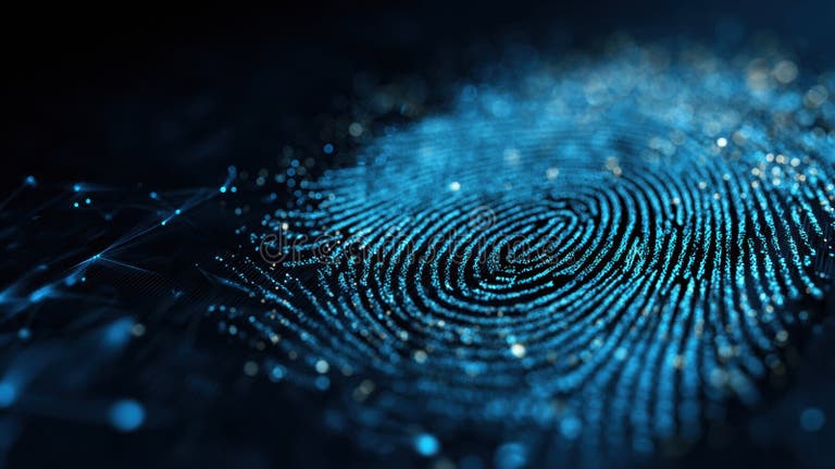 Digital Fingerprint Transforms into Chat Bubble Symbolizing Tech ...